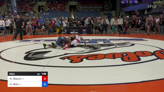 88 lbs Semis - Kooper Deputy, PA vs Ariah Mills, GA