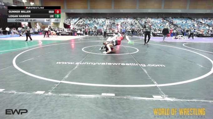 145 lbs Consi Of 16 #1 - Gunner Miller, Hurricane Wrestling vs Logan ...