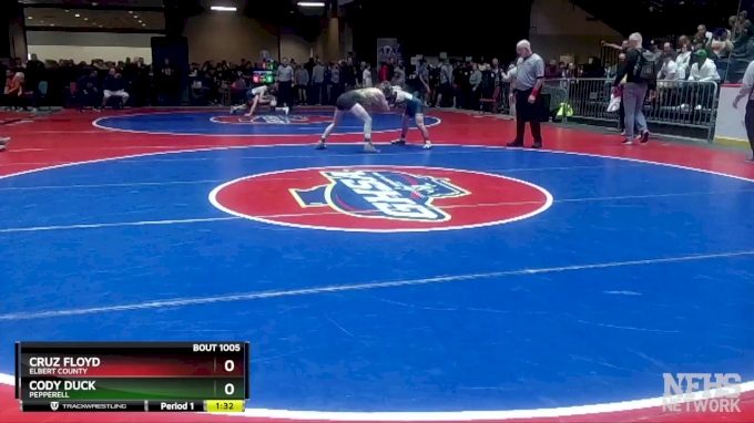 1A-113 lbs Champ. Round 1 - Cruz Floyd, Elbert County vs Cody Duck ...