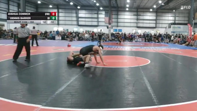 150 lbs Champ. Round 2 - Dennis Barker, Hanover Hawkeye vs Joshua ...
