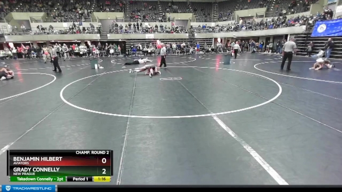 112 lbs Champ. Round 2 - Grady Connelly, New Prague vs Benjamin Hilbert ...