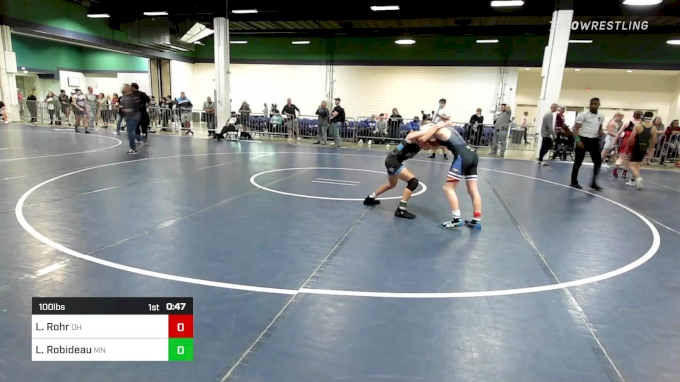 100 lbs Consolation - Lincoln Robideau, MN vs Lincoln Rohr, OH