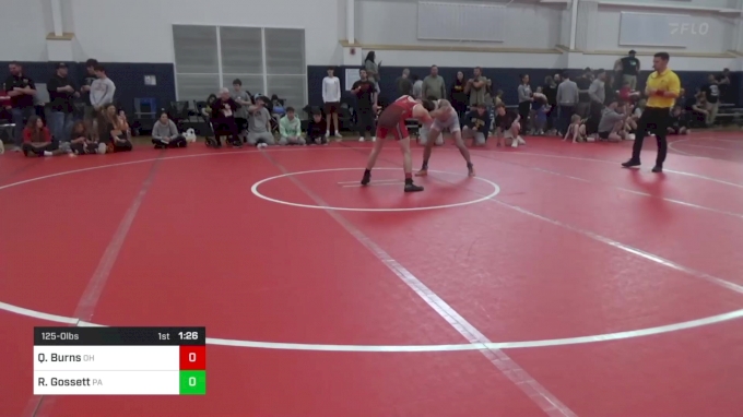 125-O lbs Round 2 - Quintin Burns, OH vs Ryan Gossett, PA