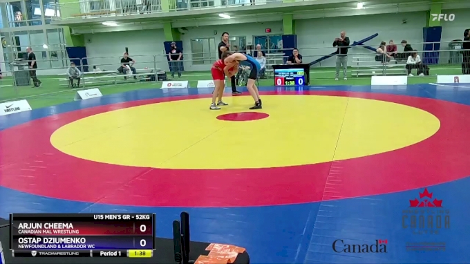 52kg 5th Place Match - Arjun Cheema, Canadian Mal Wrestling vs Ostap ...
