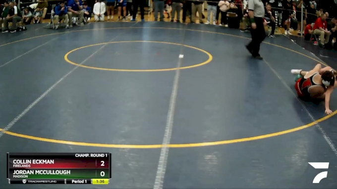 113 lbs Champ. Round 1 - Collin Eckman, Firelands vs Jordan McCullough ...