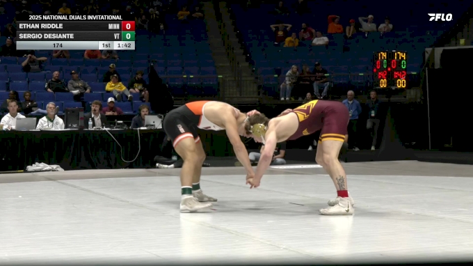 174 lbs Round 1 (16 Team) - Sergio Desiante, Virginia Tech vs Ethan ...