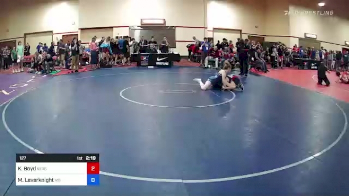 127 lbs Consi Of 8 #1 - Kaydence Boyd, NexGen Regional Training Center ...