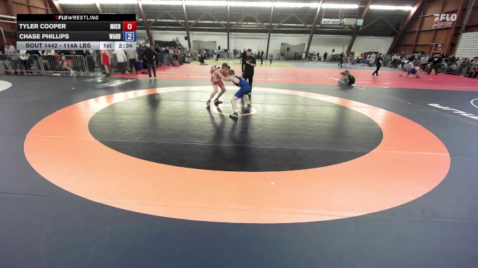 114A lbs Semifinal - Tyler Cooper, Michigan Premier vs Chase Phillips ...