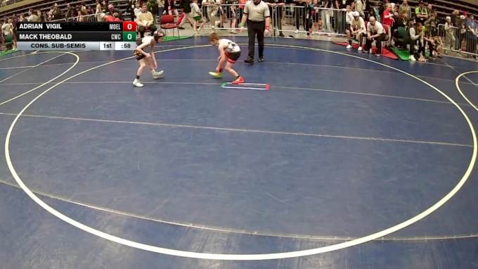 58 lbs Cons. Quarters - Adrian Vigil, Montrose Elite vs Mack Theobald ...