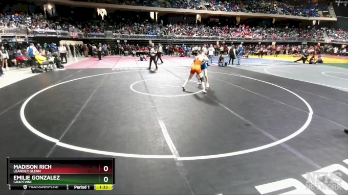 5A 126 lbs Champ. Round 1 - Emilie Gonzalez, Grapevine vs Madison Rich ...