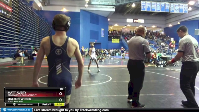 113 lbs Champ. Round 1 - Matt Avery, Delaware Military Academy vs ...