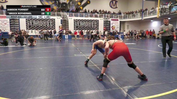121 lbs Qtr-finals - Jamison Forrest, Bishop McCort vs Brock Rothermel ...