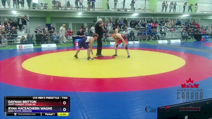 71kg Cons. Round 1 - Daynan Britton, Swift Current Titans WC vs Ryan ...