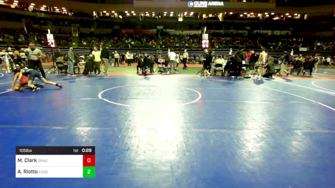 105 lbs Quarterfinal - Michael Clark, Dragon Rtc vs Anthony Riotto ...
