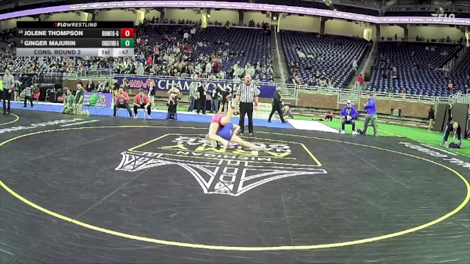 Girls-135 lbs Cons. Round 2 - Jolene Thompson, Romeo Hs Girls vs Ginger ...