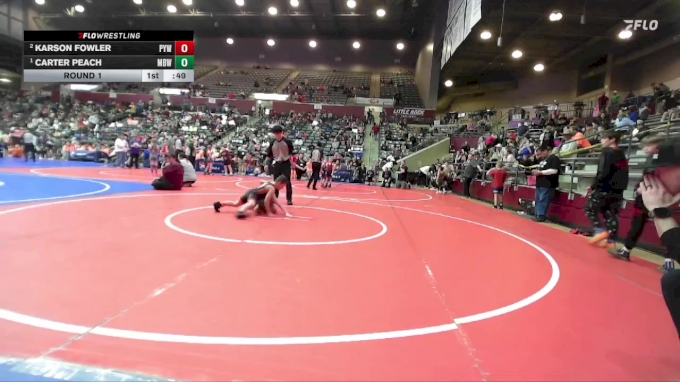 81 lbs Round 1 - Carter Peach, Mighty Bluebirds Wrestling vs Karson ...