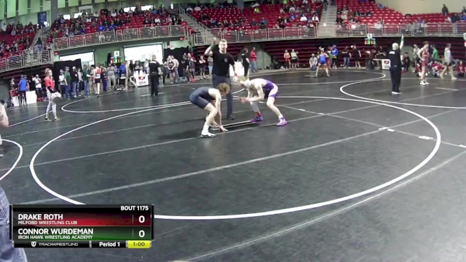 140 lbs Cons. Round 3 - Drake Roth, Milford Wrestling Club vs Connor ...