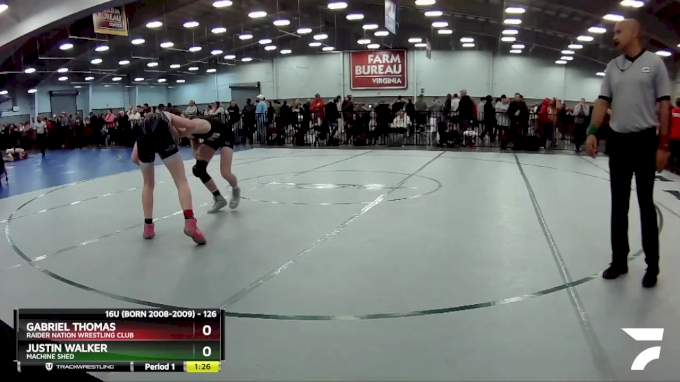 126 lbs Champ. Round 2 - Gabriel Thomas, Raider Nation Wrestling Club ...