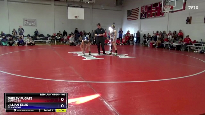 109 lbs Champ. Round 1 - Shelby Fugate, Unattached vs Jillian Ellis, St ...