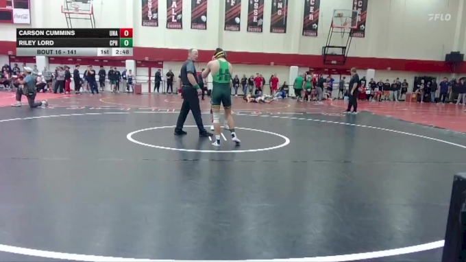 141 lbs Champ. Round 1 - Carson Cummins, Unattached vs Riley Lord, Cal ...