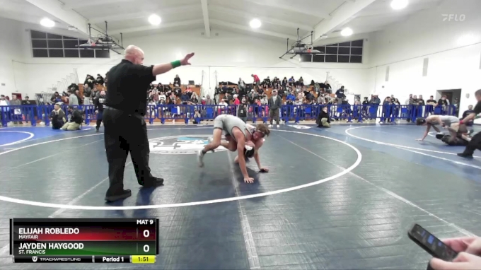 144 lbs Champ. Round 1 - ELIJAH ROBLEDO, Mayfair vs Jayden Haygood, St. Francis