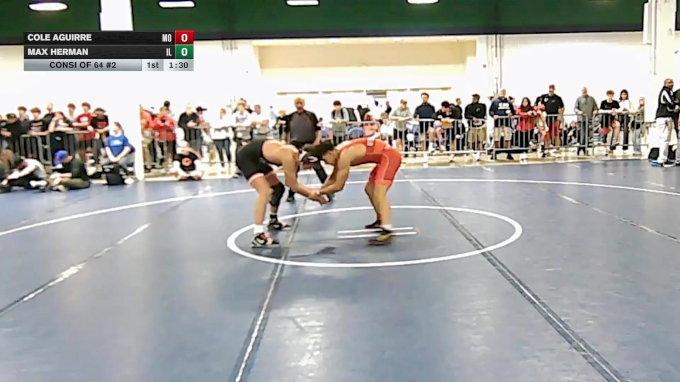 165 lbs Consi Of 64 #2 - Cole Aguirre, MO vs Max Herman, IL