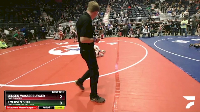 45 lbs Cons. Semi - Jensen Wasserburger, CWC Thunder vs Emersen Seim ...