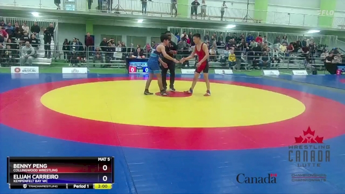60kg Champ. Round 1 - Benny Peng, Collingwood Wrestling vs Elijah ...
