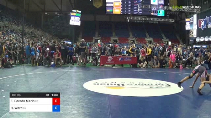 100 lbs Consi Of 8 #2 - Estrella Dorado Marin, Colorado vs Hailey Ward ...