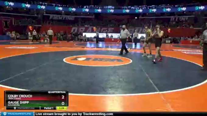 2 lbs Quarterfinal - Colby Crouch, Troy (Triad) vs Gauge Shipp, Galesburg