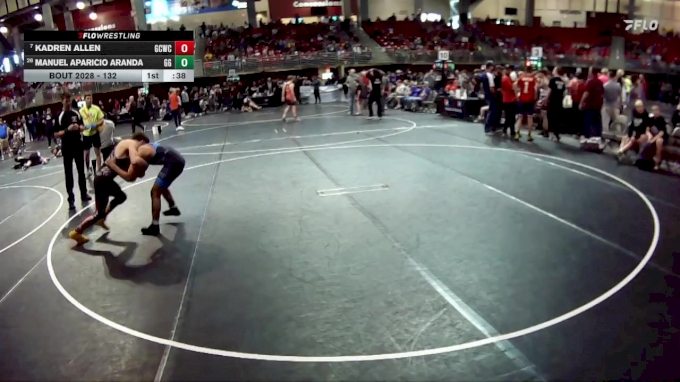 132 lbs Champ. Round 1 - Kadren Allen, Garden County Wrestling Club vs ...