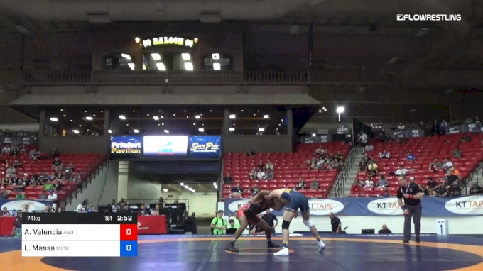 74 kg 3rd Place - Anthony Valencia, ASU Wrestling vs Logan Massa, Michigan