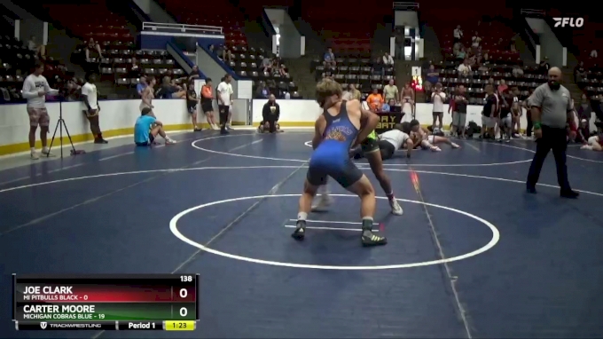138 lbs Round 1 (4 Team) - Carter Moore, Michigan Cobras Blue vs Joe ...