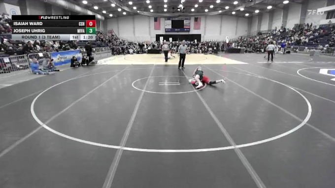 150 lbs Round 1 (3 Team) - Joseph Uhrig, Minisink Valley vs Isaiah Ward ...