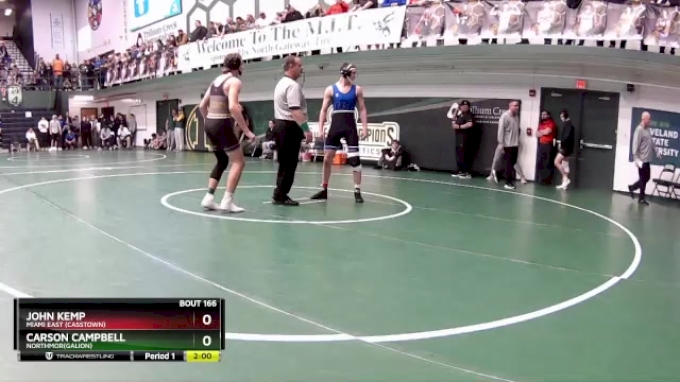 157 lbs Champ. Round 2 - John Kemp, Miami East (Casstown) vs Carson ...