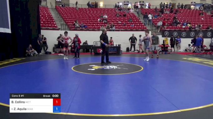71 kg Cons 8 #1 - Brady Collins, M2 Training Center vs Zack Aquila ...