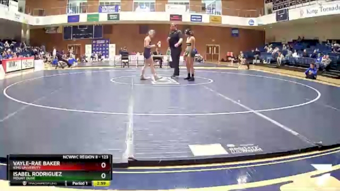 123 lbs Semifinal - Vayle-rae Baker, King University vs Isabel ...
