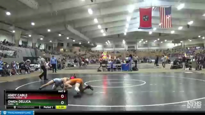 132 lbs Quarterfinals (8 Team) - Owen DeLuca, Gibbs vs Andy Cable ...