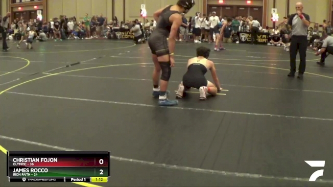 150 lbs Champ. Round 2 - Christian Fojon, Olympic vs James Rocco, Iron ...