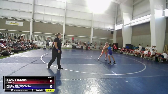 120 lbs Round 2 (8 Team) - Gavin Landers, Iowa vs Miklo Hernandez ...