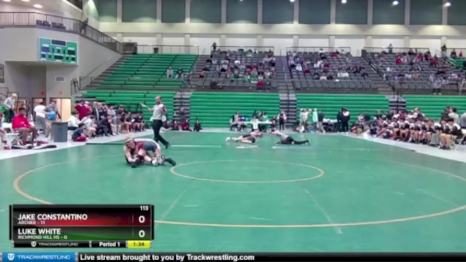 113 lbs 2nd Wrestleback (16 Team) - Luke White, Richmond Hill HS vs ...