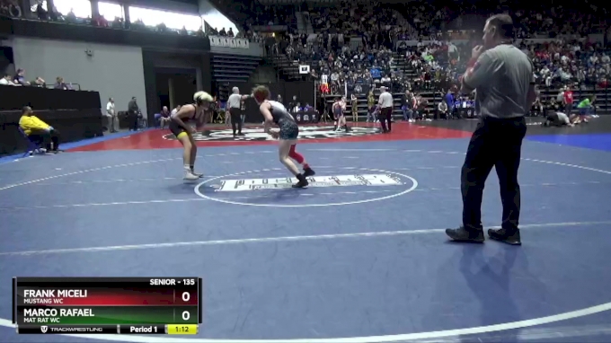 135 lbs Champ. Round 1 - Frank Miceli, Mustang WC vs Marco Rafael, Mat ...