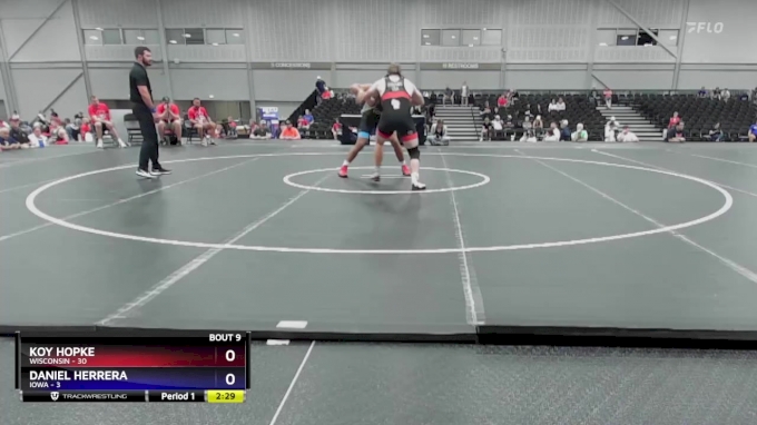 285 lbs Round 3 (8 Team) - Koy Hopke, Wisconsin vs Daniel Herrera, Iowa