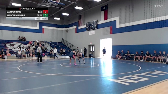 138 lbs Round 3 (3 Team) - Cayden Rios, Allen vs Mason Milsaps, Conroe ...