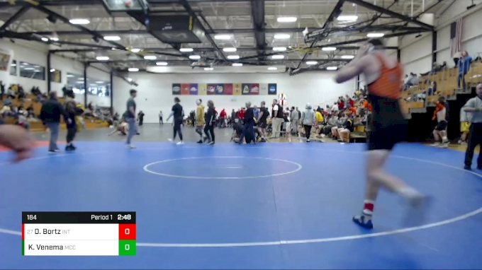184 lbs Semifinal - David Bortz, Indiana Tech vs Kayleb Venema ...