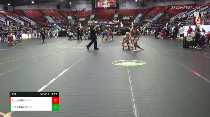 189 lbs Champ. Round 1 - Christian Chavez, Midwest RTC vs Luke Justice ...