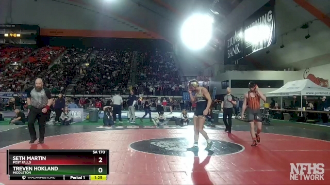 5A 170 lbs Semifinal - Treven Hokland, Middleton vs Seth Martin, Post Falls