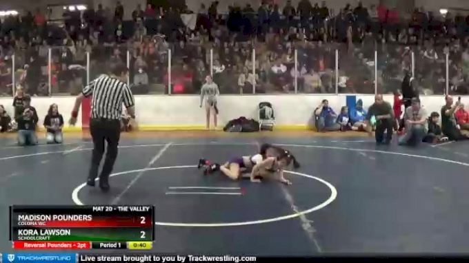 52 lbs Champ. Round 1 - Madison Pounders, Coloma WC vs Kora Lawson ...