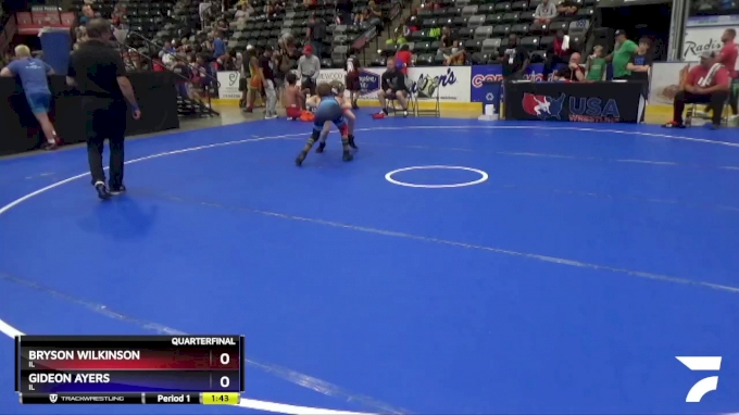 82 lbs Quarterfinal - Bryson Wilkinson, IL vs Gideon Ayers, IL
