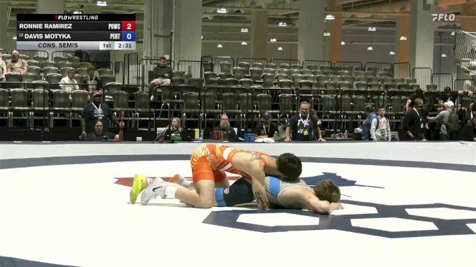 57 lbs Cons. Semis - Ronnie Ramirez, Pounders WC vs Davis Motyka ...